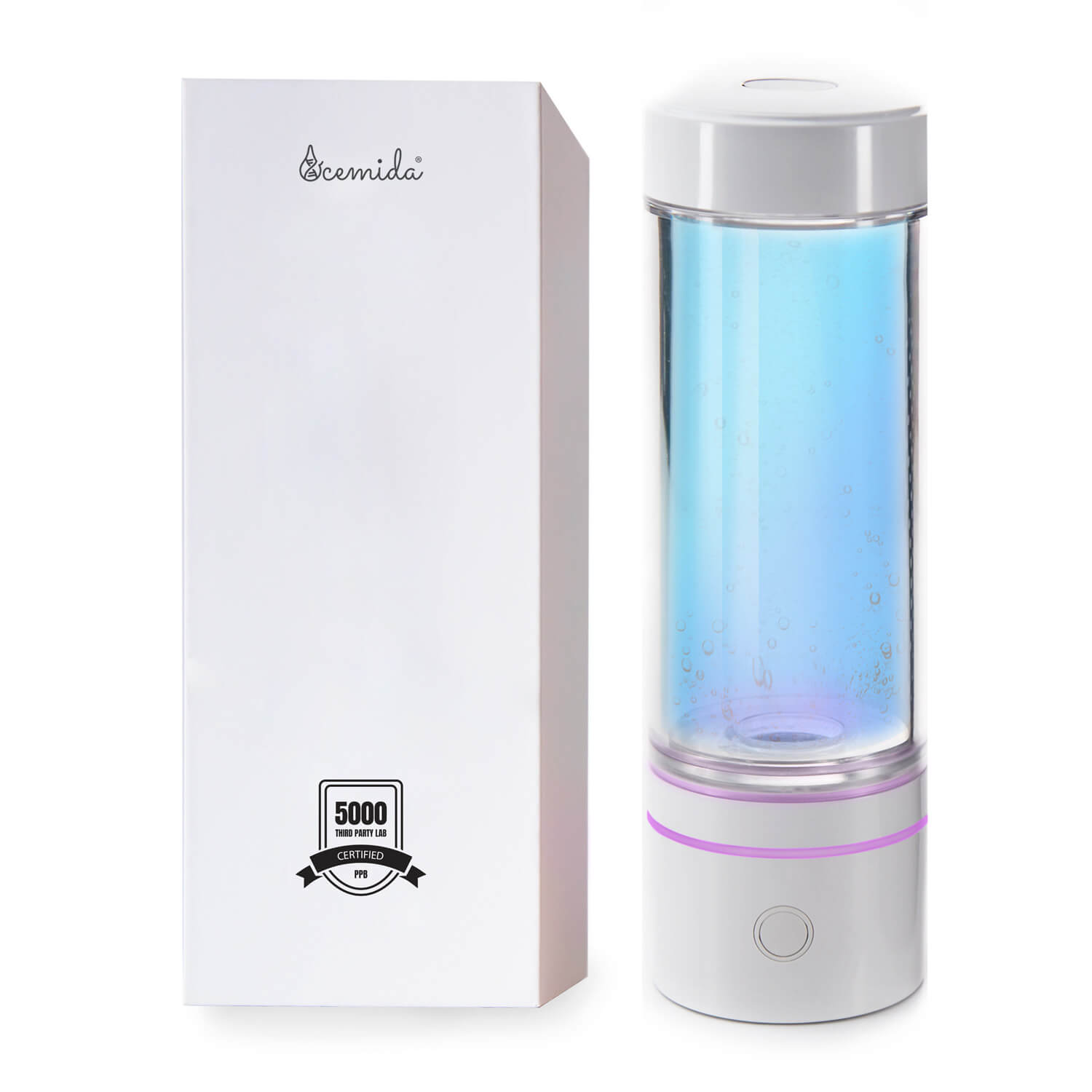 Professional Hydrogen Water Bottle 5000PPB PEM – Ocemida